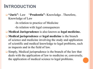 Medical Jurisprudence- Legal Medicine | PPTX