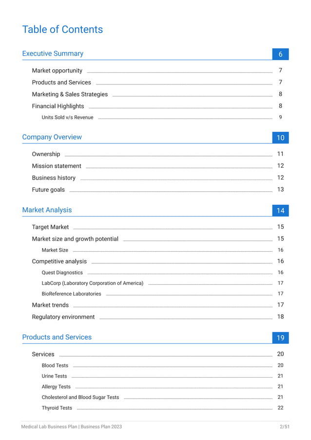 Medical Lab Business Plan Example | Upmetrics | PDF