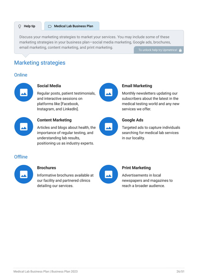 Medical Lab Business Plan Example | Upmetrics | PDF