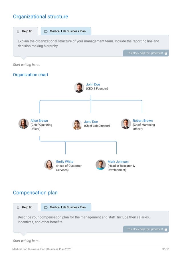 Medical Lab Business Plan Example | Upmetrics | PDF
