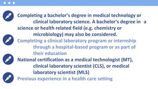 Medical Laboratory Scientist | PPTX