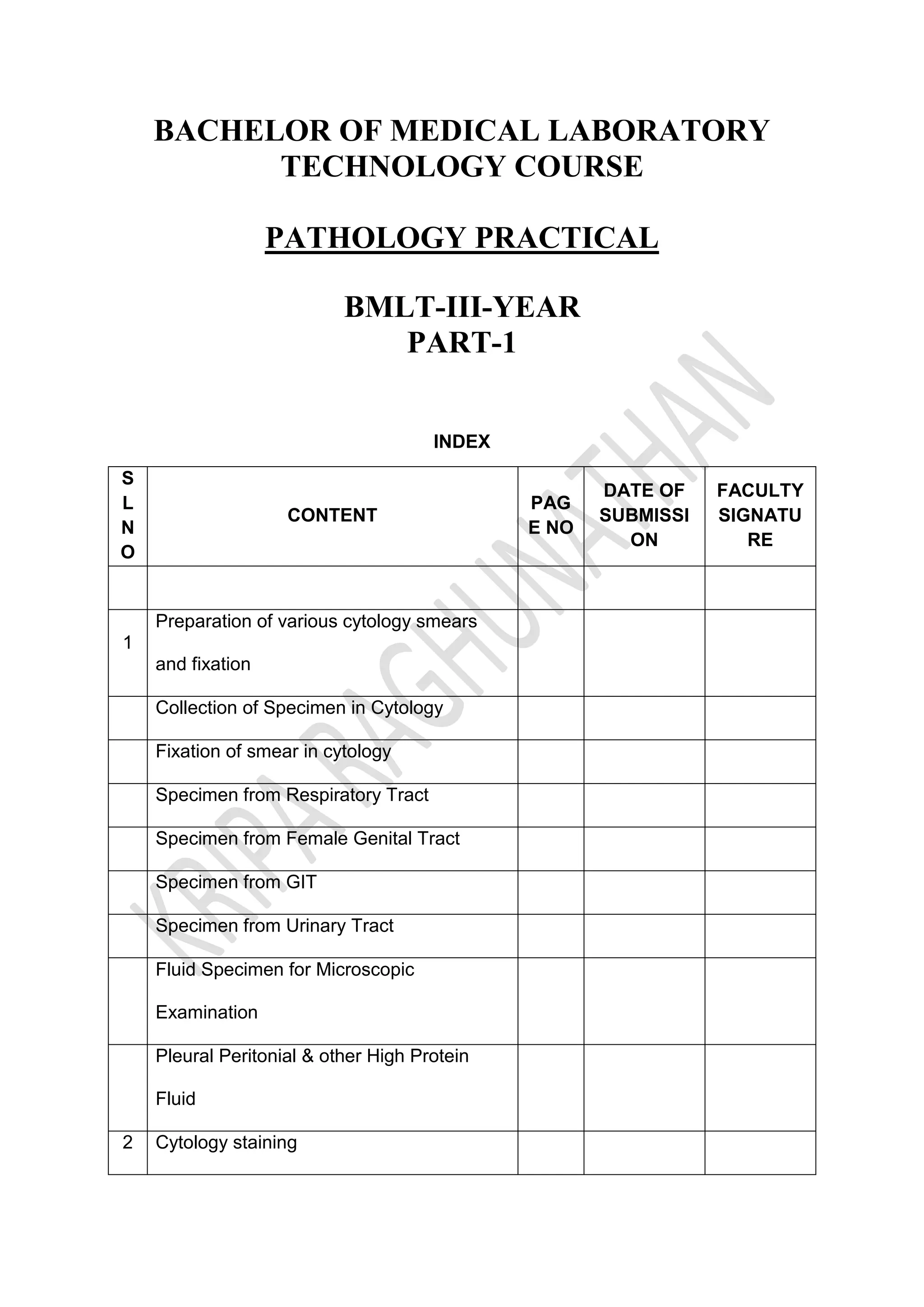 Medical laboratory technology-pathology_practical_record_RGUHS_III-Bsc ...