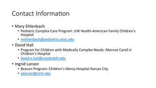 The Medically Complex Child: It Takes a Village | PDF
