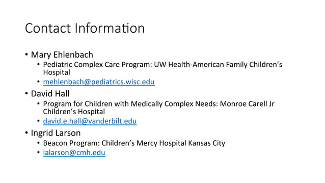 The Medically Complex Child: It Takes a Village | PDF