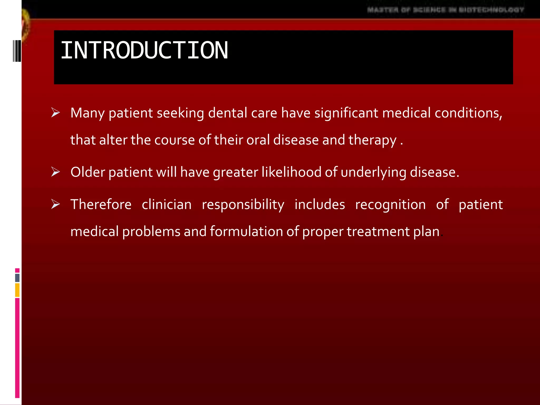 Medically compromised patient | PPTX