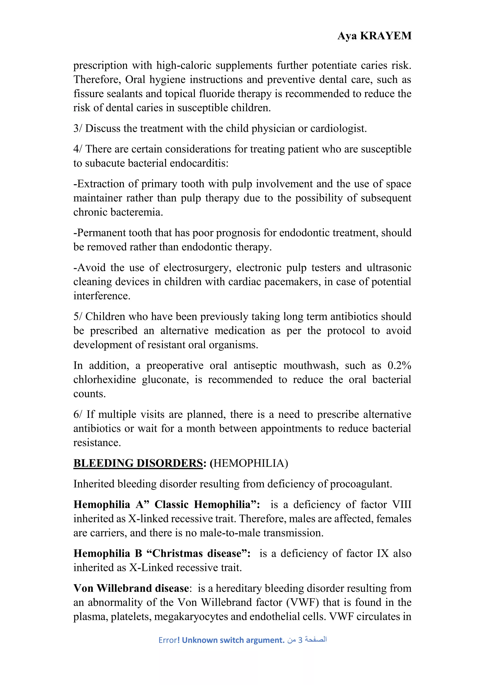 Medically compromised pedo .docx