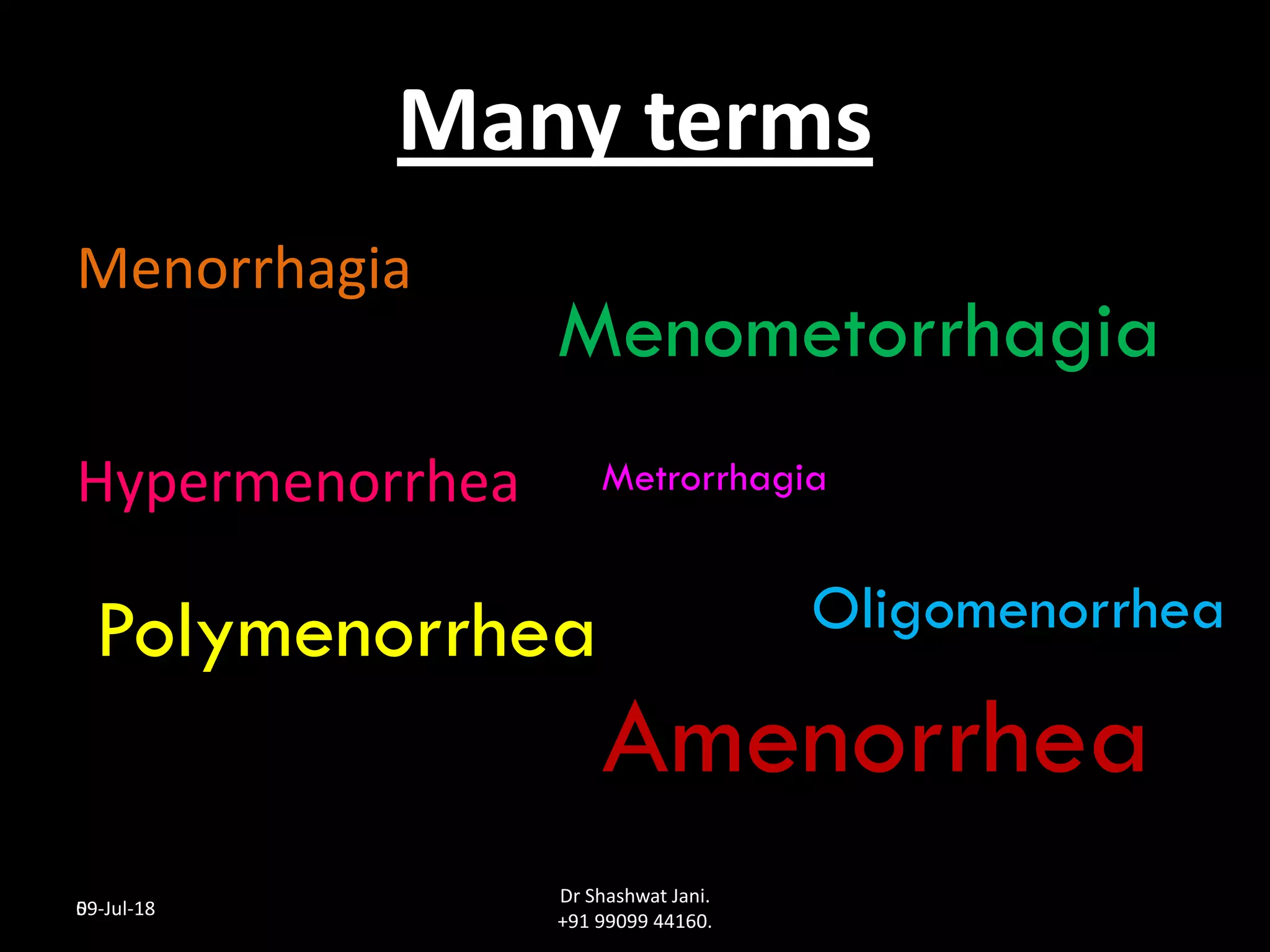 MEDICAL MANAGEMENT OF ABNORMAL UTERINE BLEEDING BY DR SHASHWAT JANI | PDF
