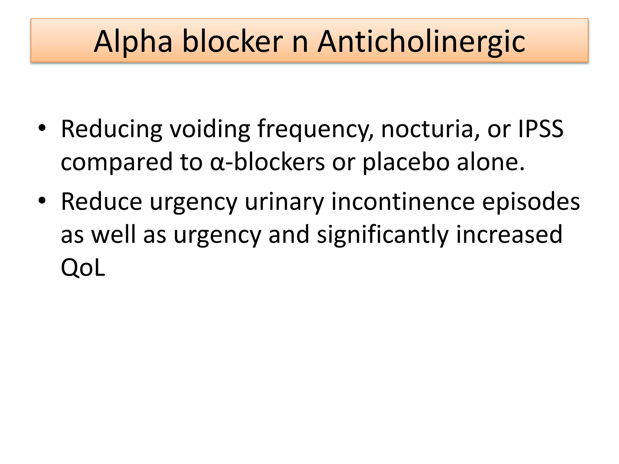Medical management of bph | PPTX
