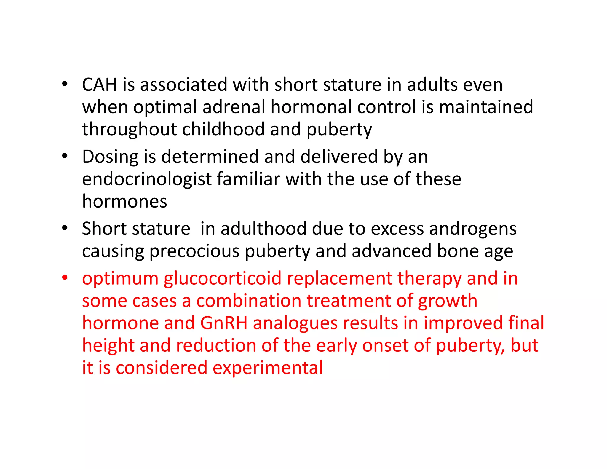 Medical management of congenital adrenal hyperplasia | PDF