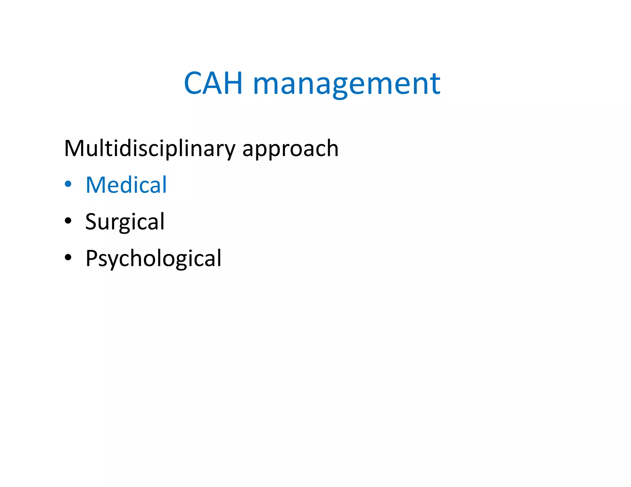 Medical management of congenital adrenal hyperplasia | PDF