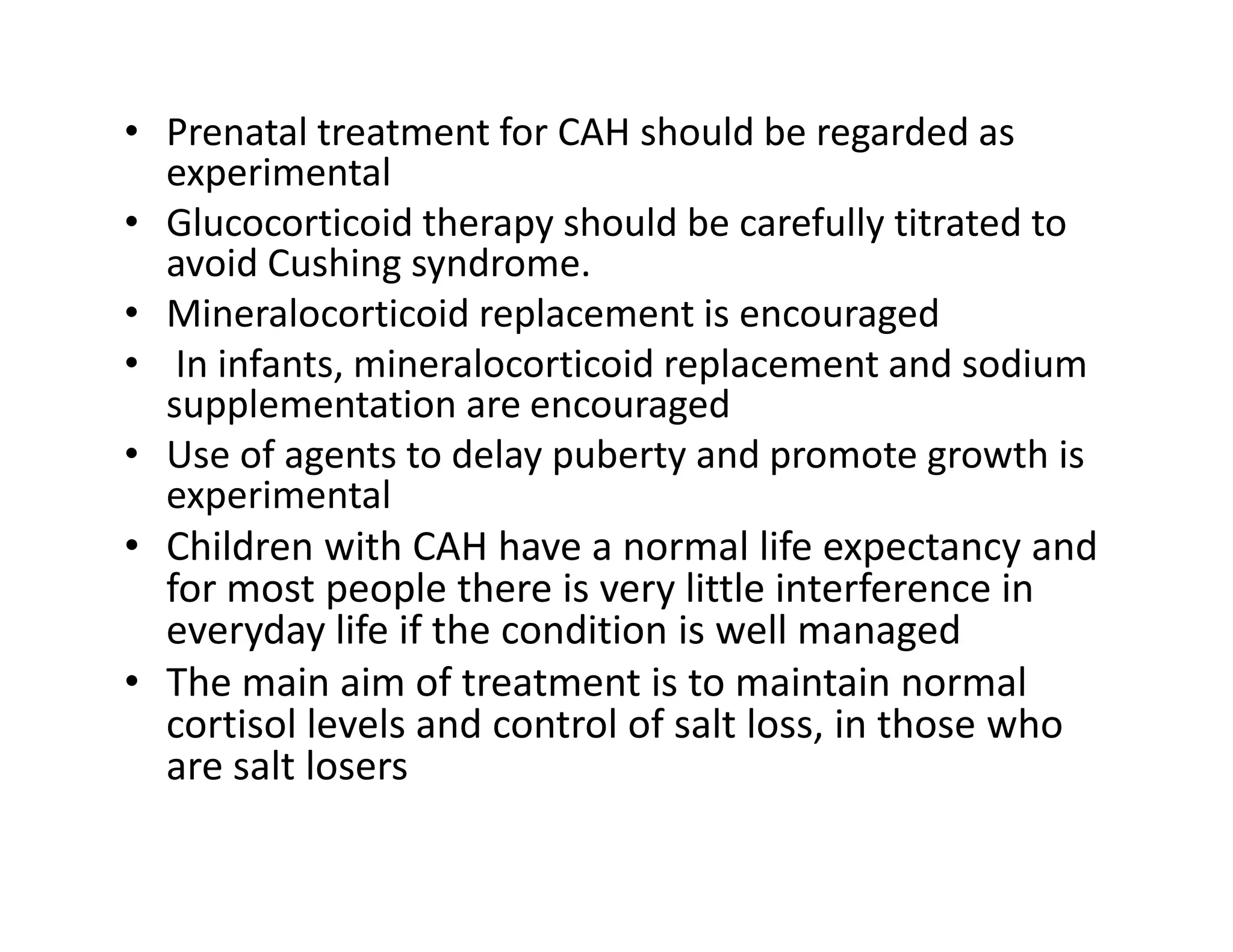 Medical management of congenital adrenal hyperplasia | PDF