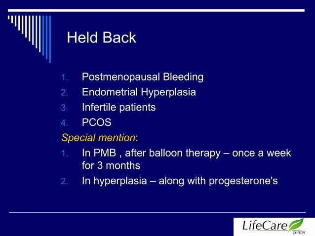Medical management of dub – new modalities | PPT
