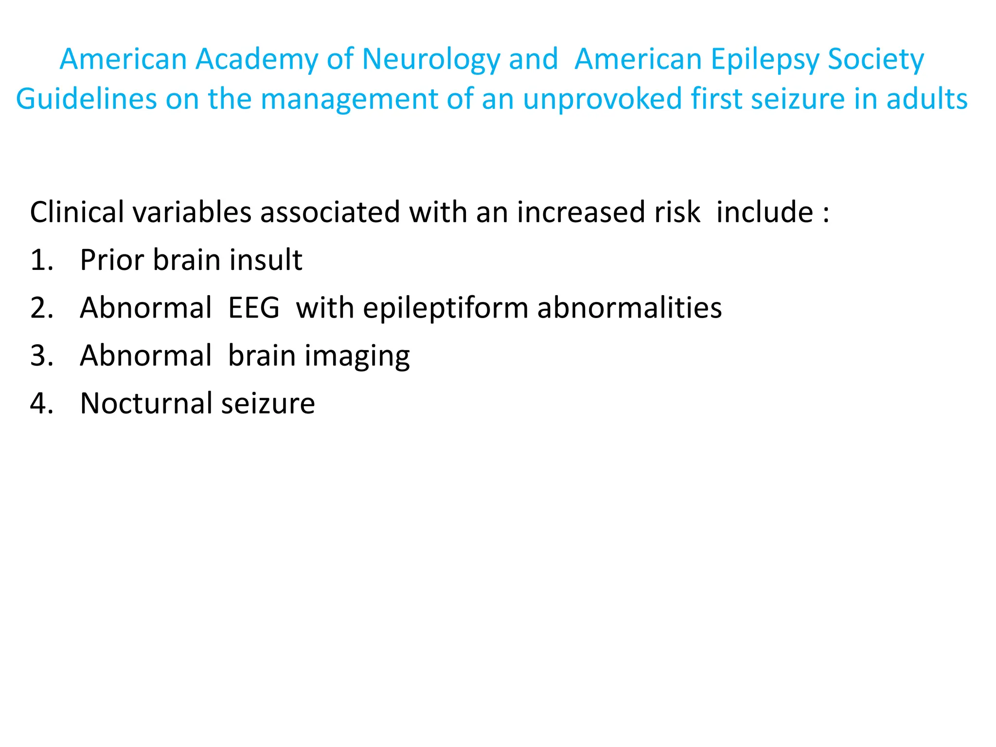 Medical management of epilepsy | PPTX