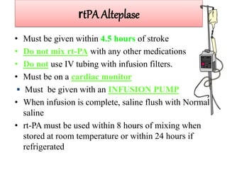 Medical management of cerebro vascular accident a quick review | PPT