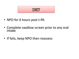 Medical management of cerebro vascular accident a quick review | PPT