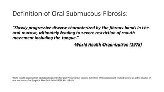 oral submucous fibrosis | PPT