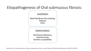 oral submucous fibrosis | PPT