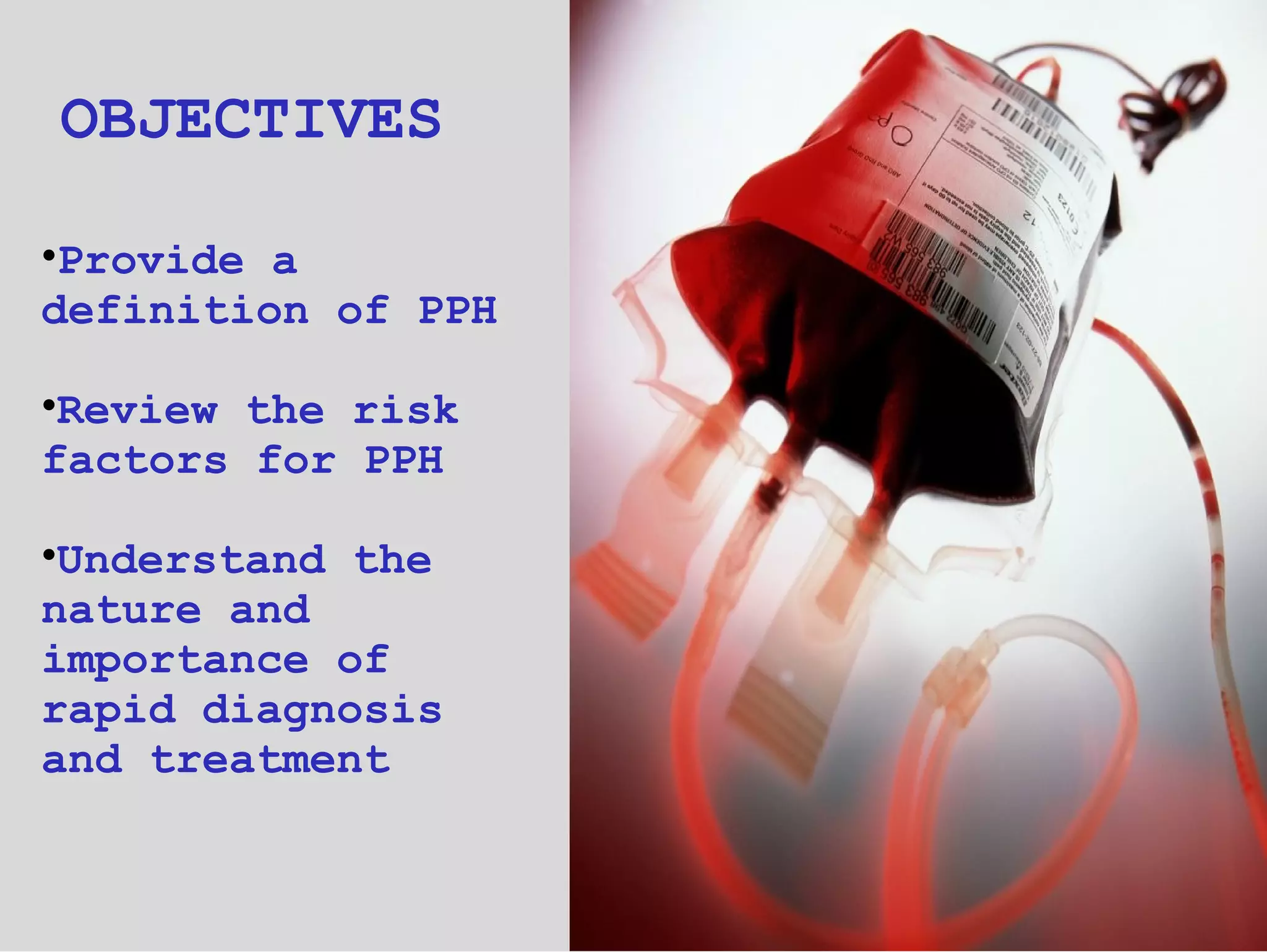 Medical management of postpartum hemorrhage pph lecture | PPT