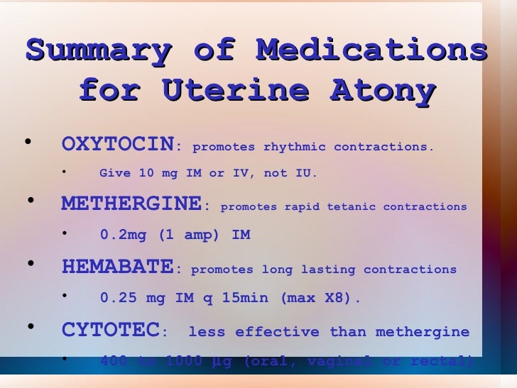 Medical management of postpartum hemorrhage pph lecture