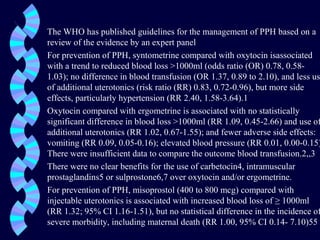 Medical management of pph | PPT