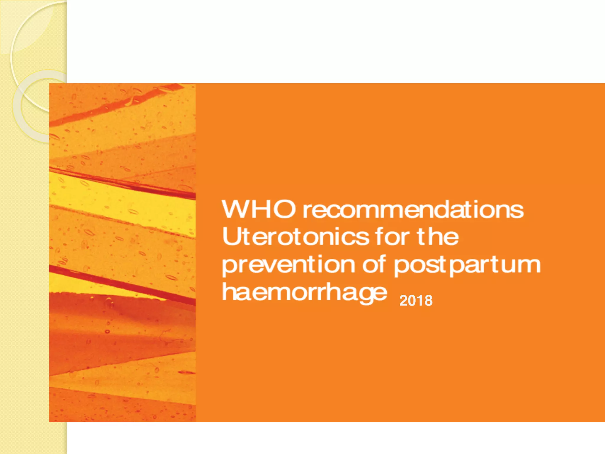 Medical management of pph | PPT