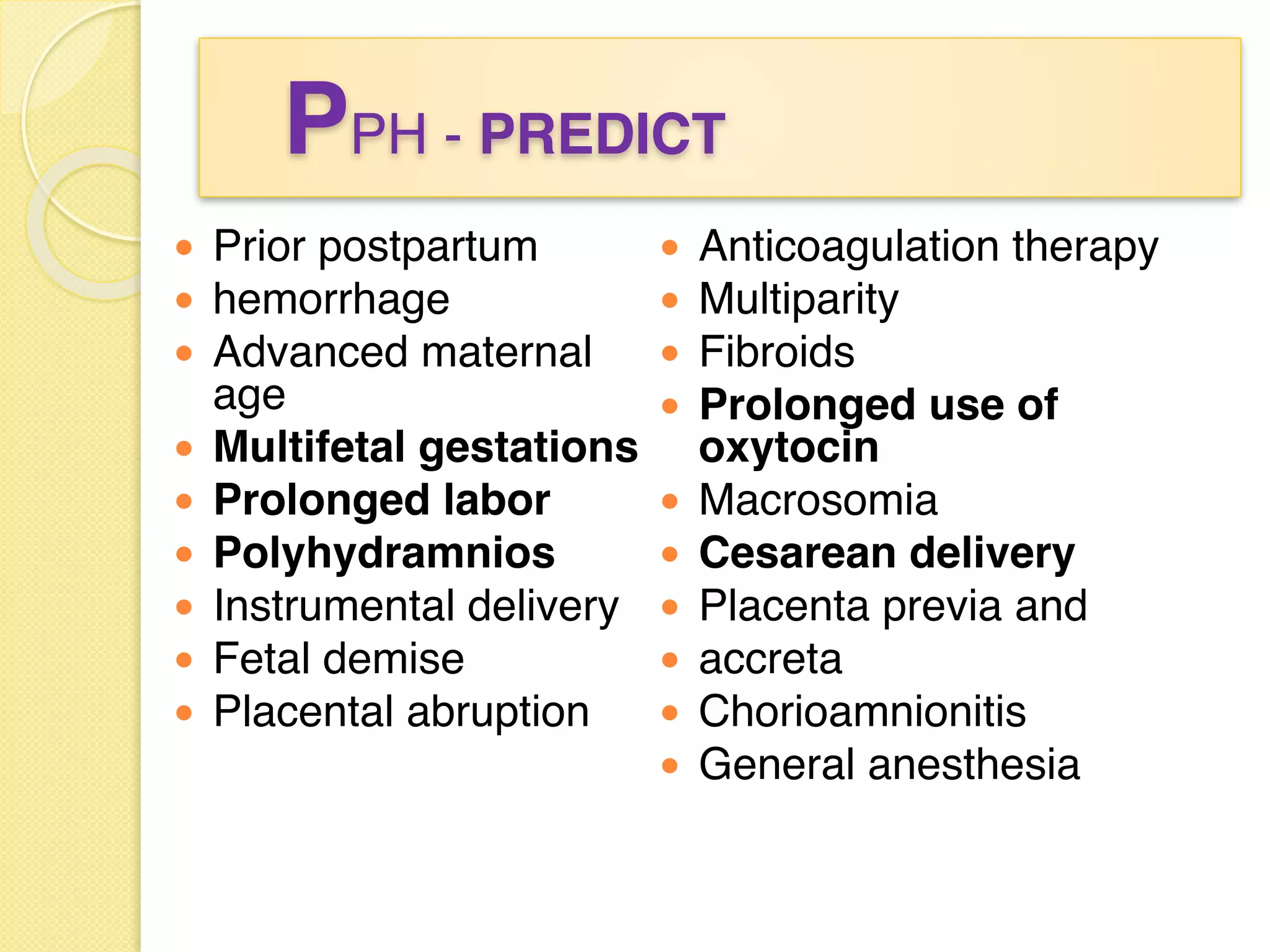Medical management of pph | PPT