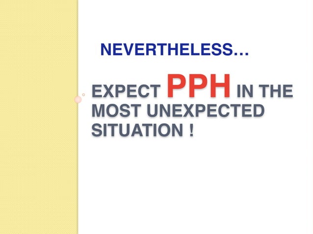 Medical management of pph | PPT