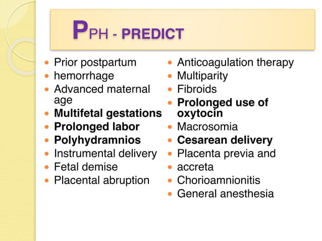 Medical management of pph | PPT