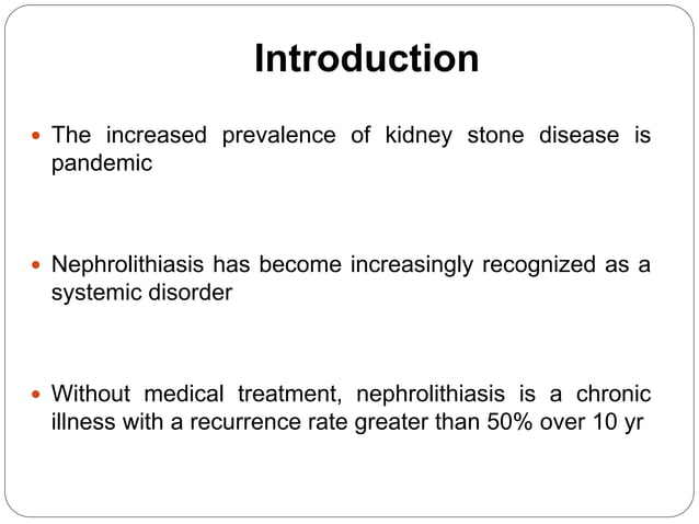 Medical management of renal stones | PPTX | Chemistry | Science