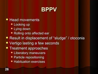 Medical management of vestibular disorders and vestibular ...