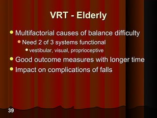 Medical management of vestibular disorders and vestibular ...