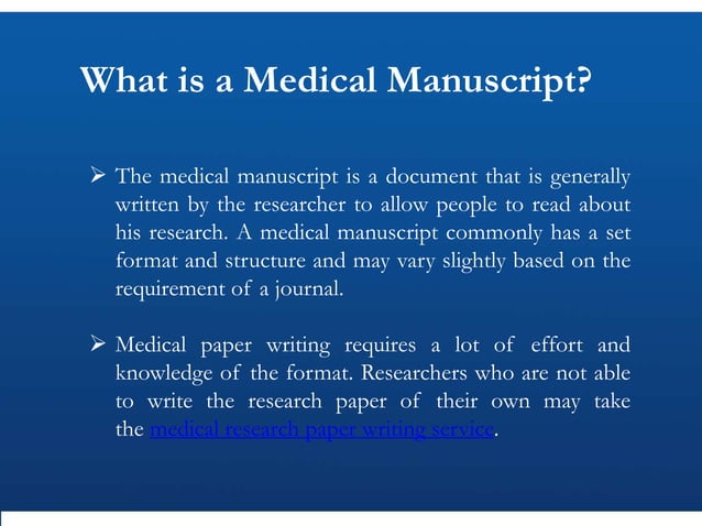 Medical Manuscript Writing | PPTX | Desktop Publishing | Computer ...