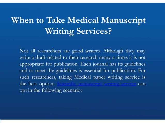 Medical Manuscript Writing | PPTX | Desktop Publishing | Computer ...