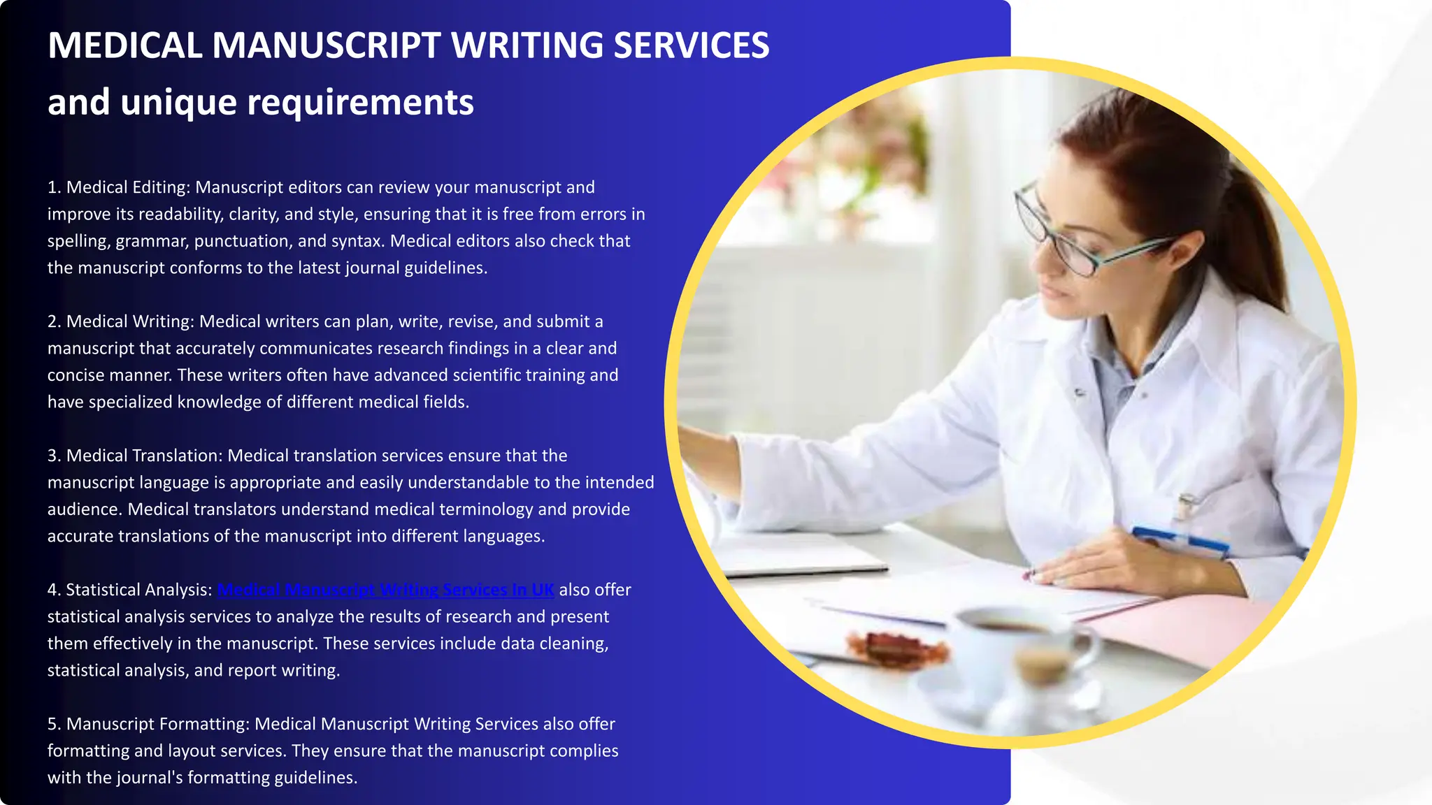 Medical Manuscript Writing in UK | PPT