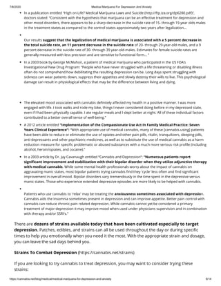 Does Medical Marijuana Work for Depression and Anxiety? | PDF