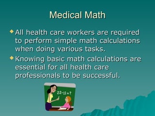 Maths in Medical Sciences and its clinical use | PPT