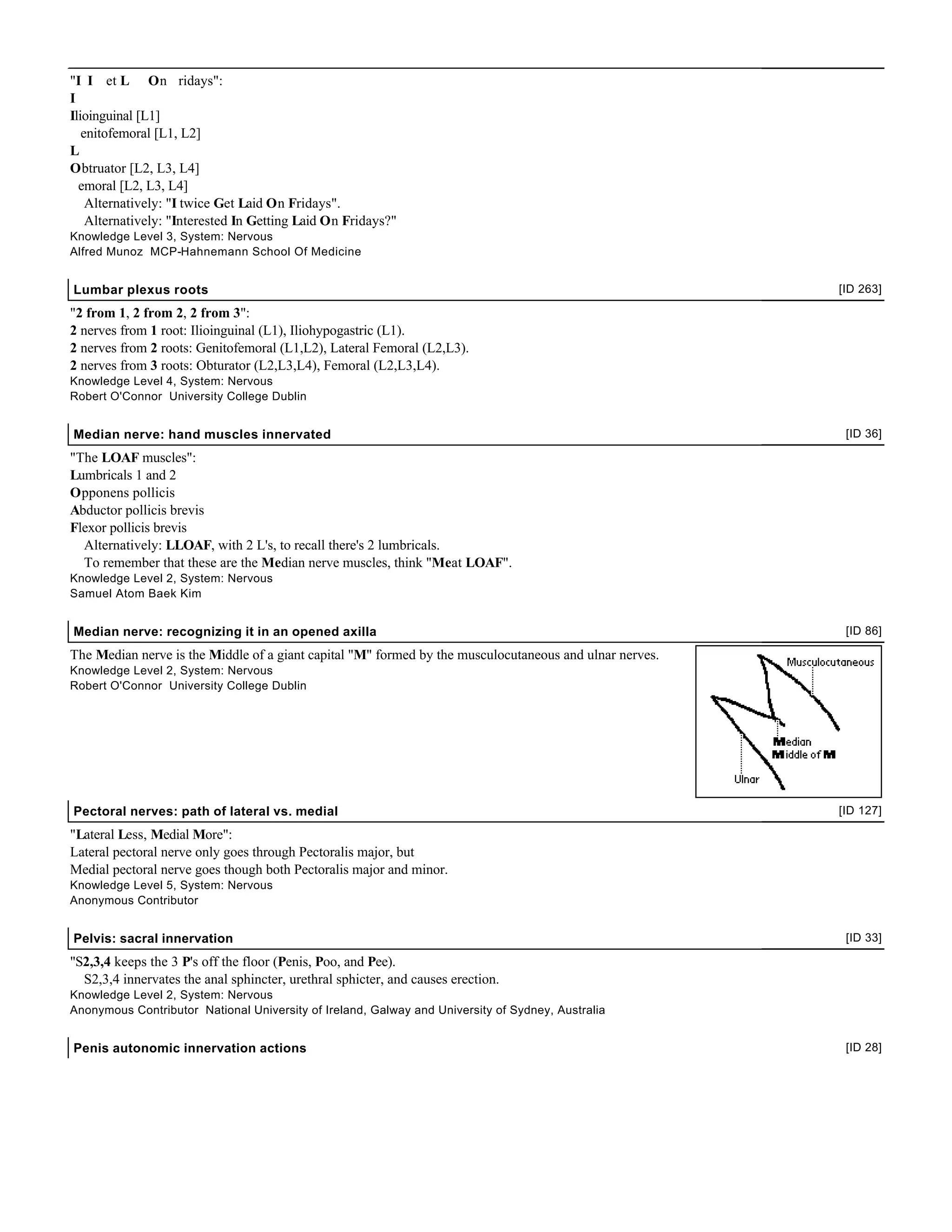 Medical mnemonics | PDF