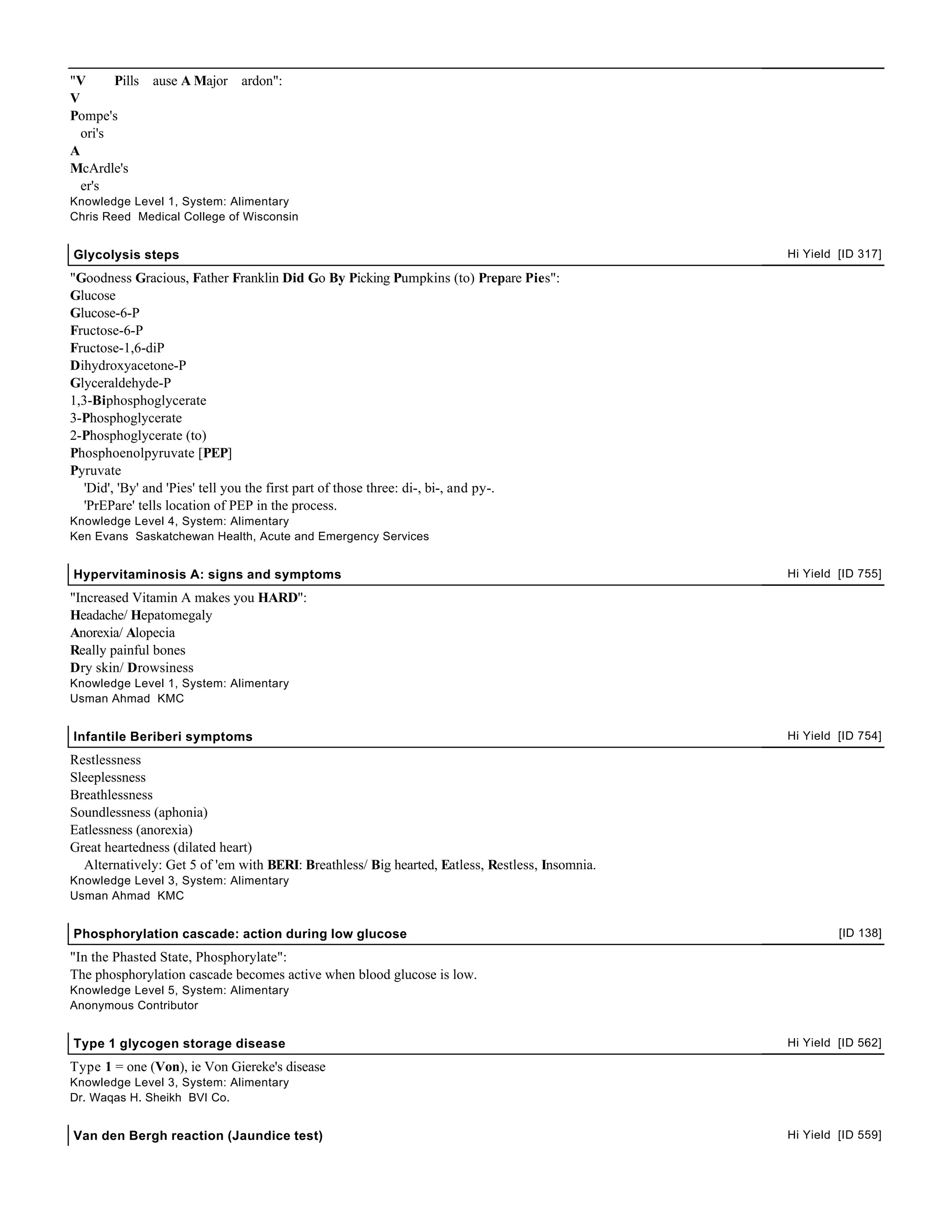 Medical mnemonics | PDF