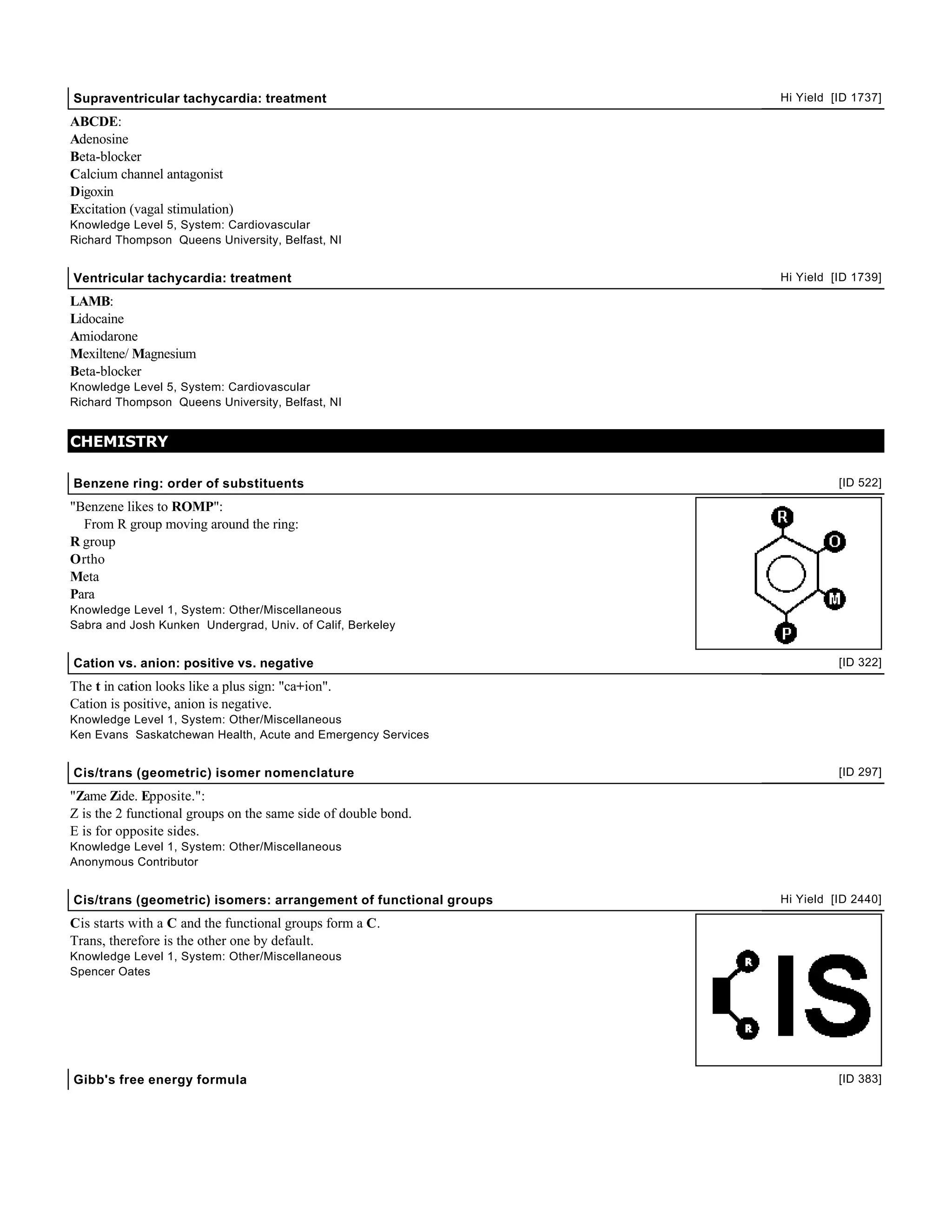 Medical mnemonics | PDF