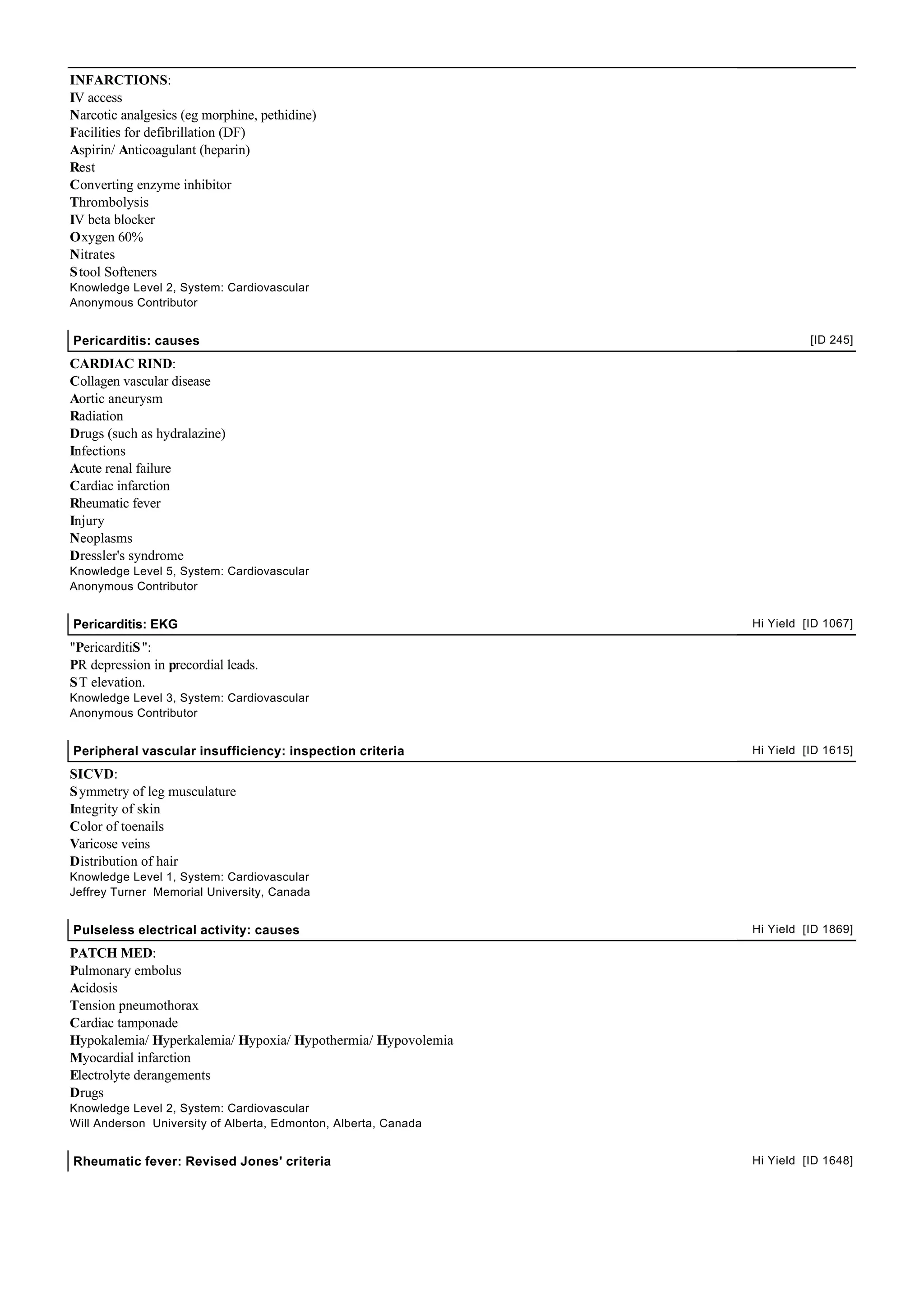Medical mnemonics pdf_print_version | PDF