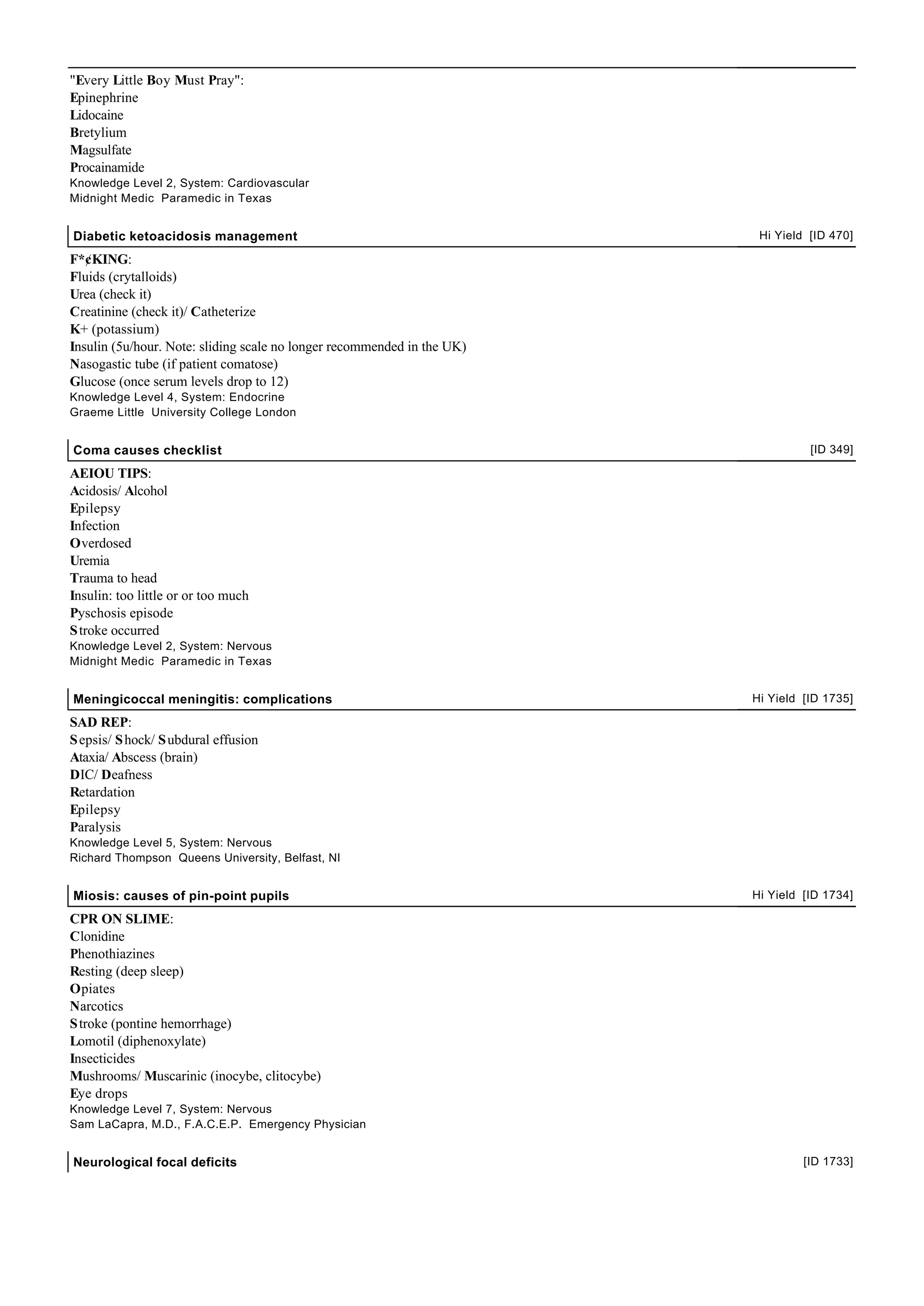 Medical mnemonics pdf_print_version | PDF