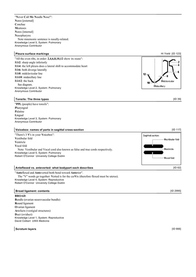 Medical mnemonics pdf_print_version | PDF