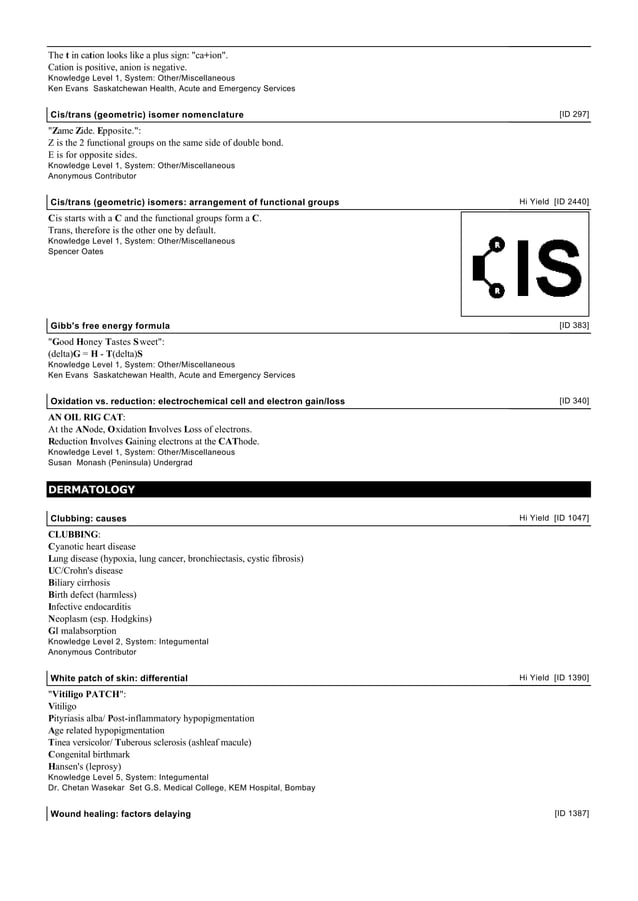 Medical mnemonics pdf_print_version | PDF