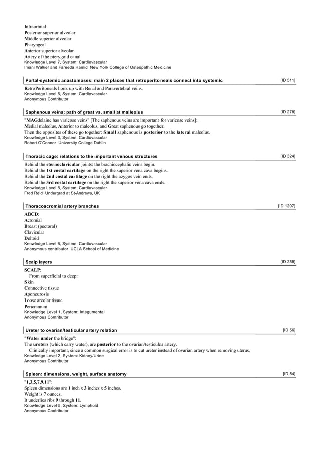 Medical mnemonics pdf_print_version | PDF