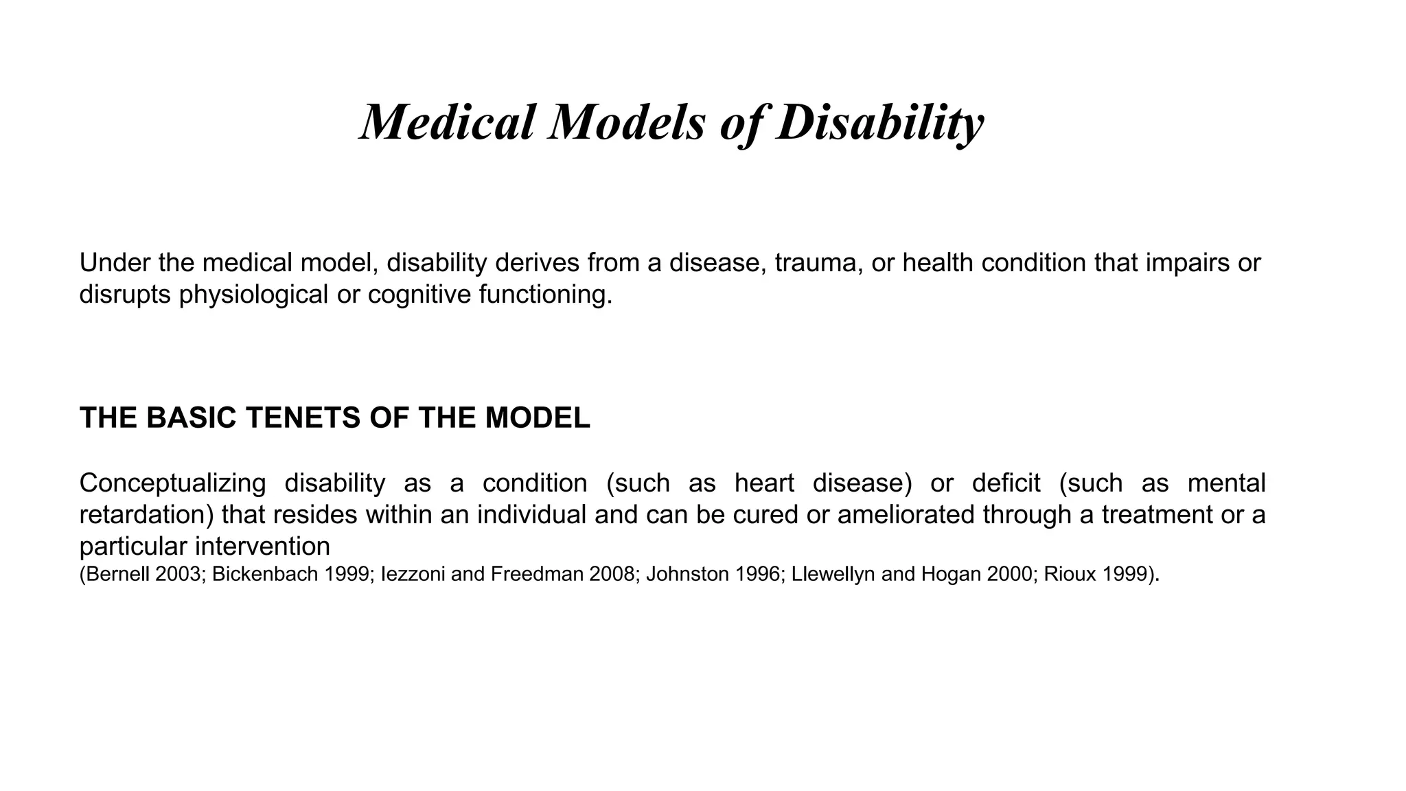 Medical Model of Disability | PPTX