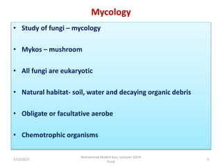 Medical mycology | PPTX