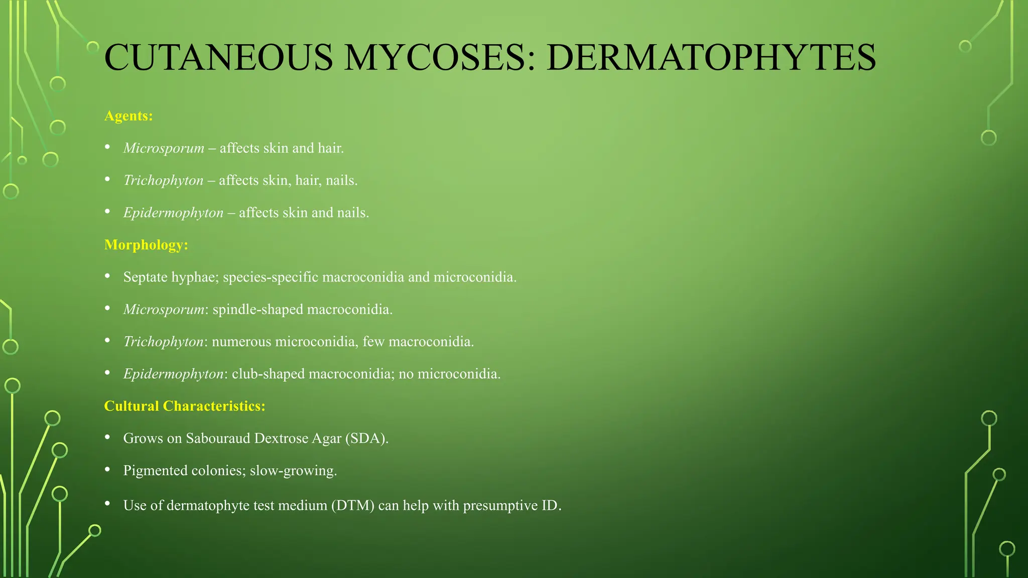 MEDICAL MYCOLOGY - SUPERFICIAL MYCOSIS, CUTANEOUS MYCOSES, SUBCUTANEOUS MYCOSES & SYSTEMIC ...