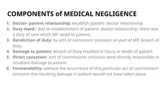 Forensic Medicine ( For MBBS Students ) : Medical Negligence | PPTX