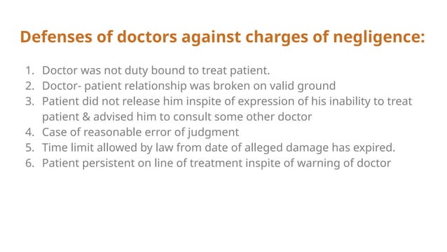 Forensic Medicine ( For MBBS Students ) : Medical Negligence | PPTX ...