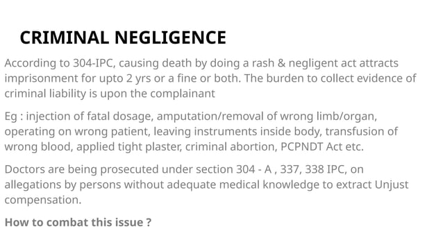 Forensic Medicine ( For MBBS Students ) : Medical Negligence | PPTX | First Aid | Injuries